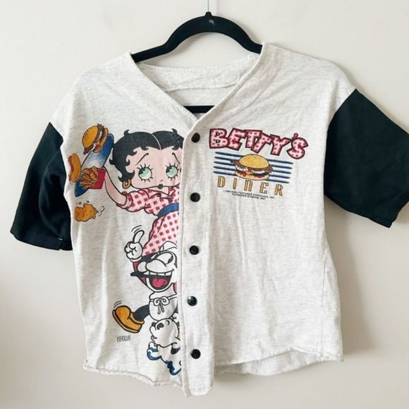 Betty Boop | Tops | Vintagebetty Boop 994 Bettys Diner Button Up Short ...